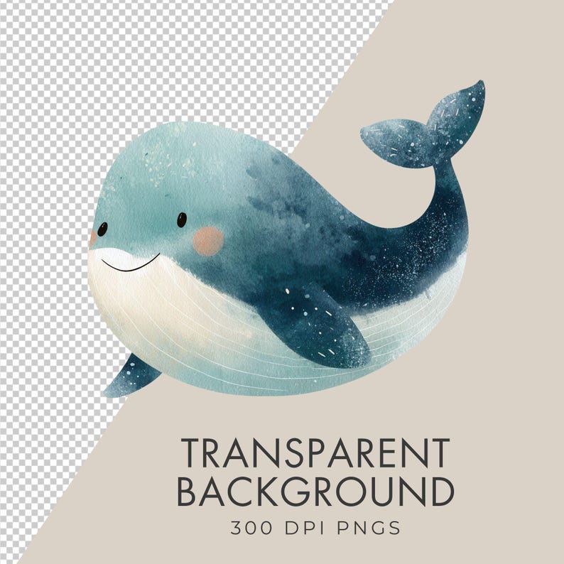 Whale and Wave Clipart Pack – 3 PNG Images With Transparent Background ...