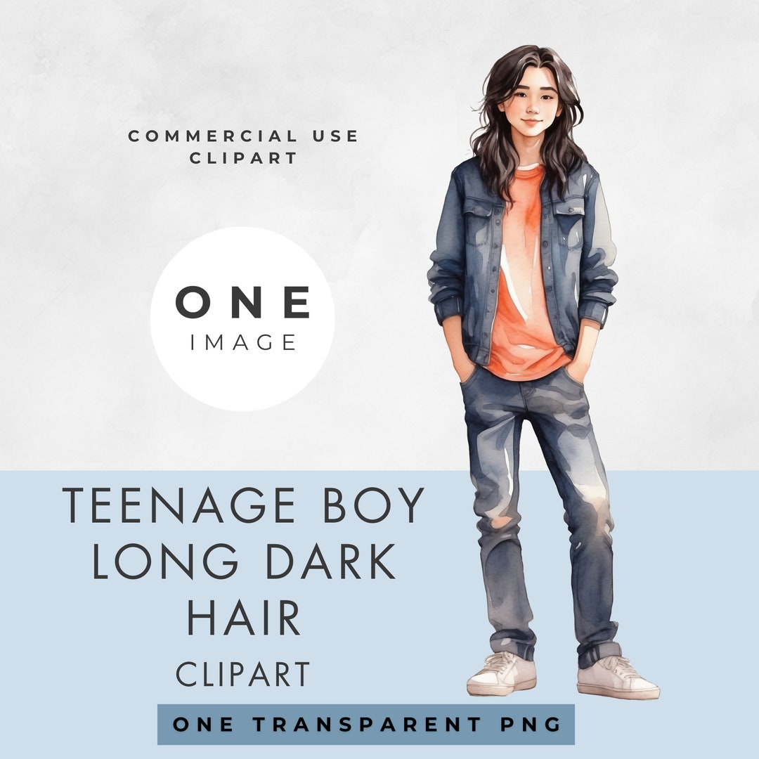 Teen Boy Clipart, SINGLE IMAGE, Commercial Use, Transparent PNG ...