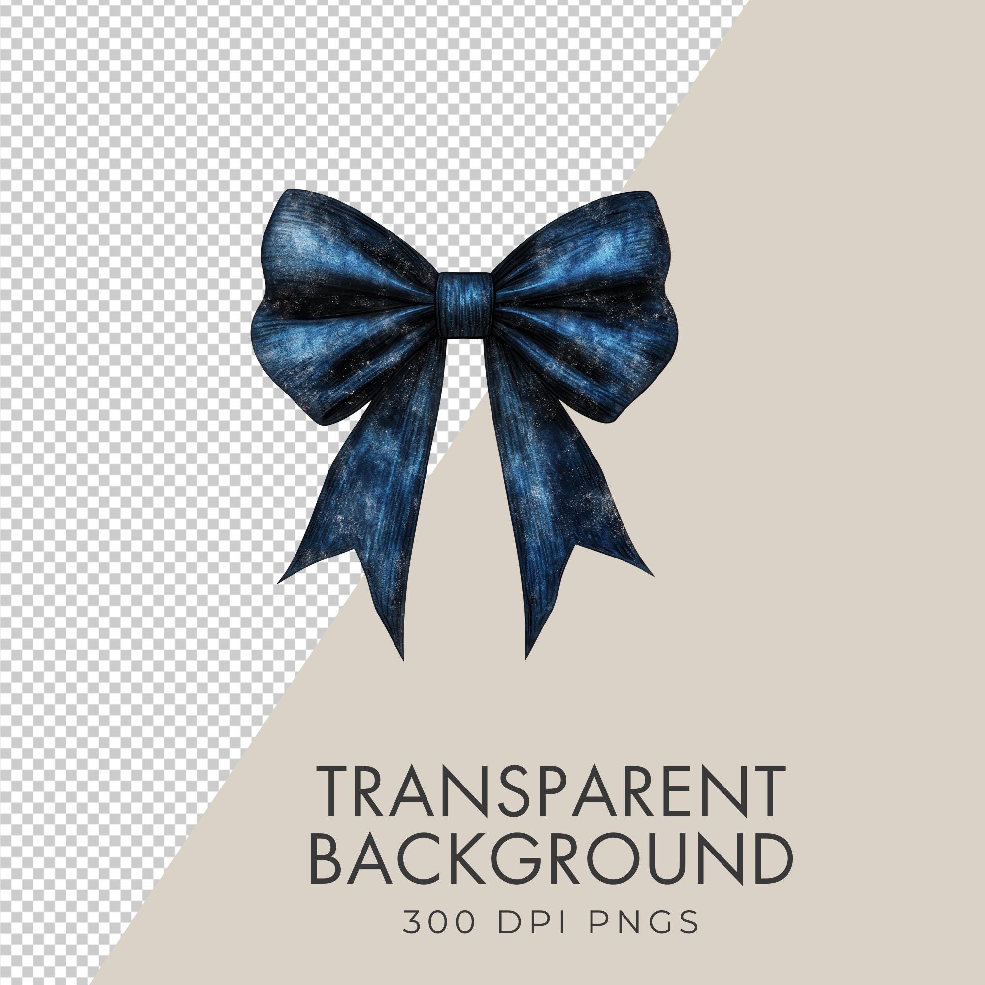 Blue Coquette Bow Clipart, 10 Images, Commercial Use, Transparent Pngs ...