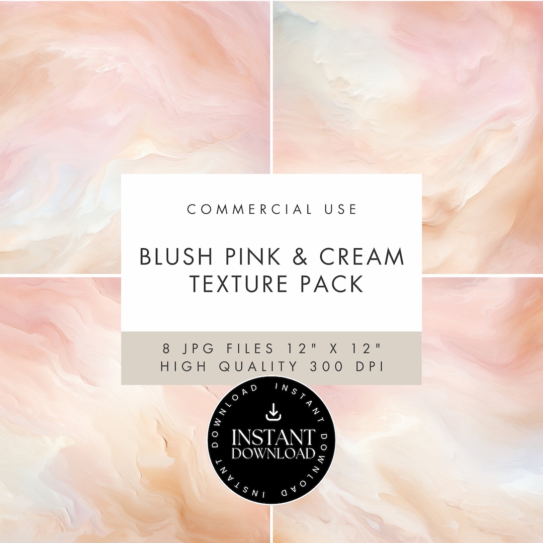 Blush Pink & Cream Texture Digital Papers, Soft Pastel Color ...