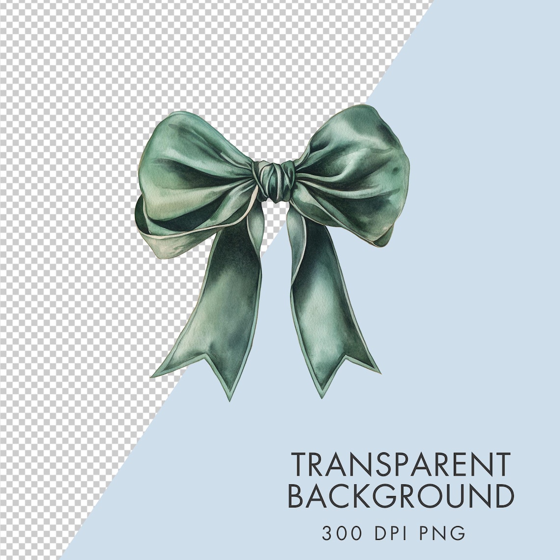 Emerald Green Coquette Bow Clipart, SINGLE IMAGE, Commercial Use ...