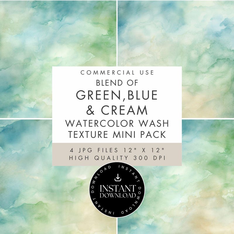 Blue Green Cream - Etsy