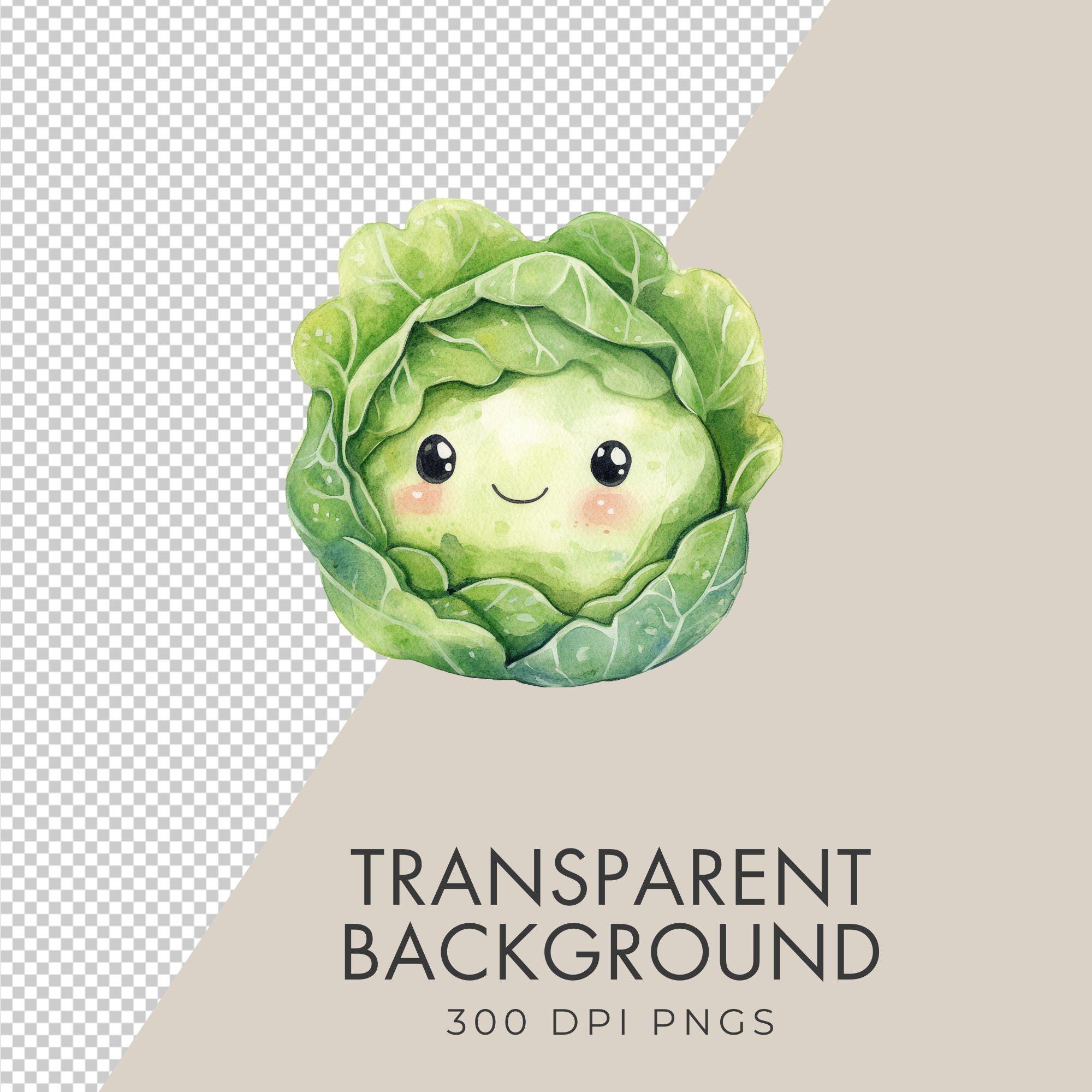 Cute Vegetable Clipart, Commercial Use, Transparent PNG, Watercolor ...