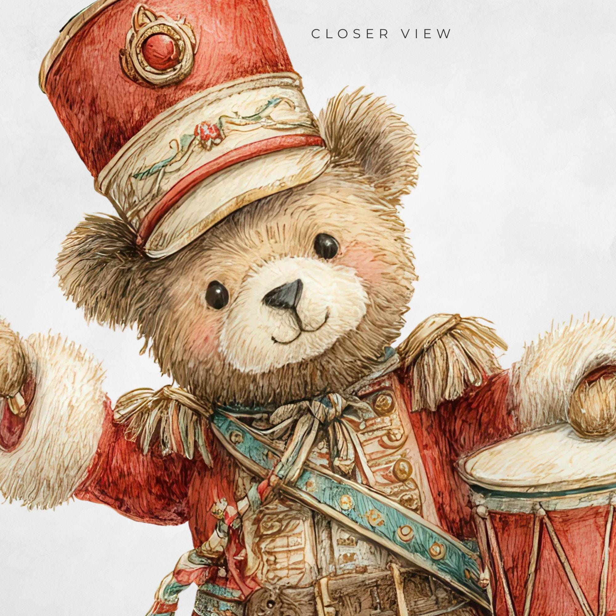 Teddy Bear Nutcracker Clipart – Christmas PNG Illustration for ...