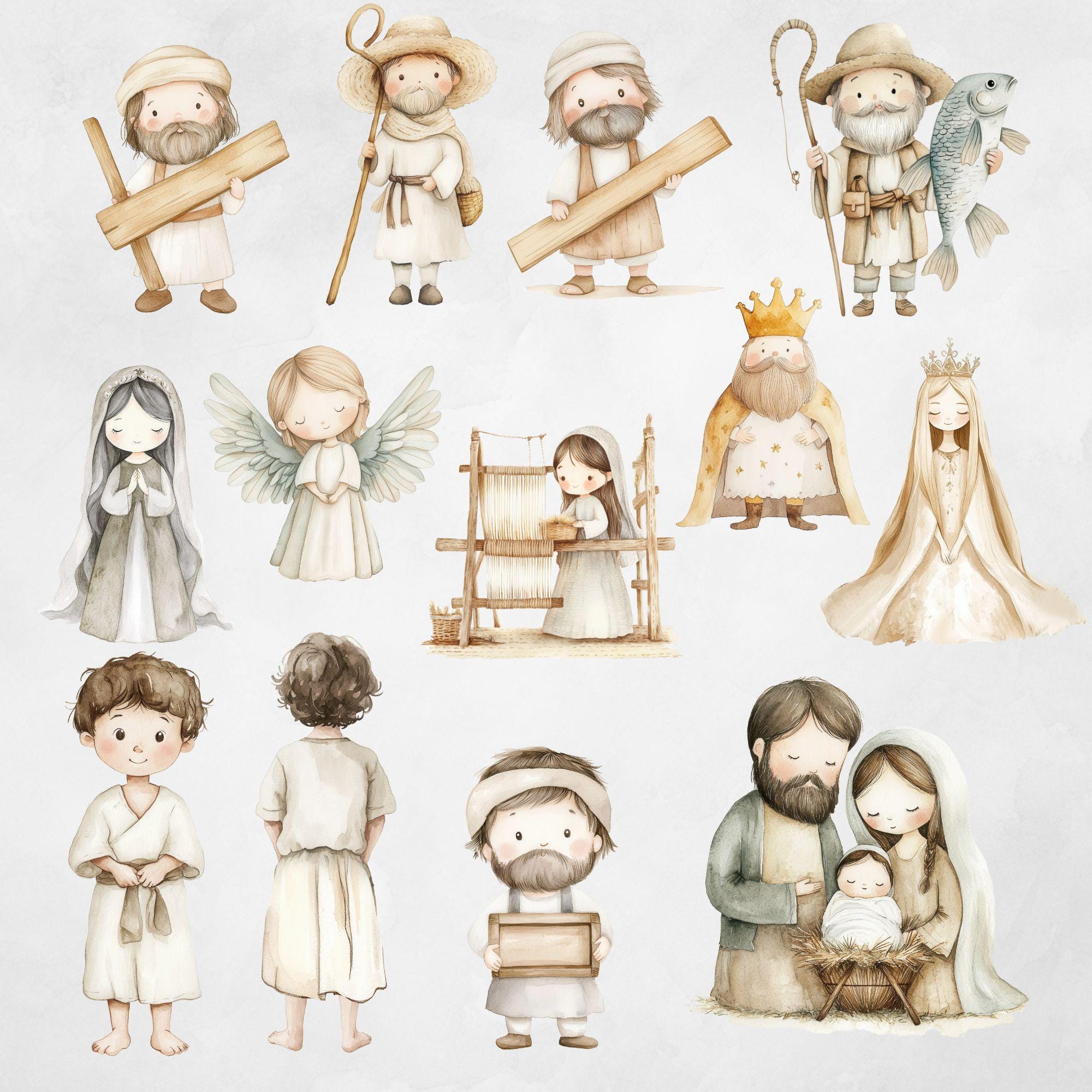 Biblical Clipart, Bible Characters, Commercial Use, Transparent PNG ...