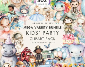 Mega Kids 'Party Clipart Variety Pack, kommerzielle Nutzung ...
