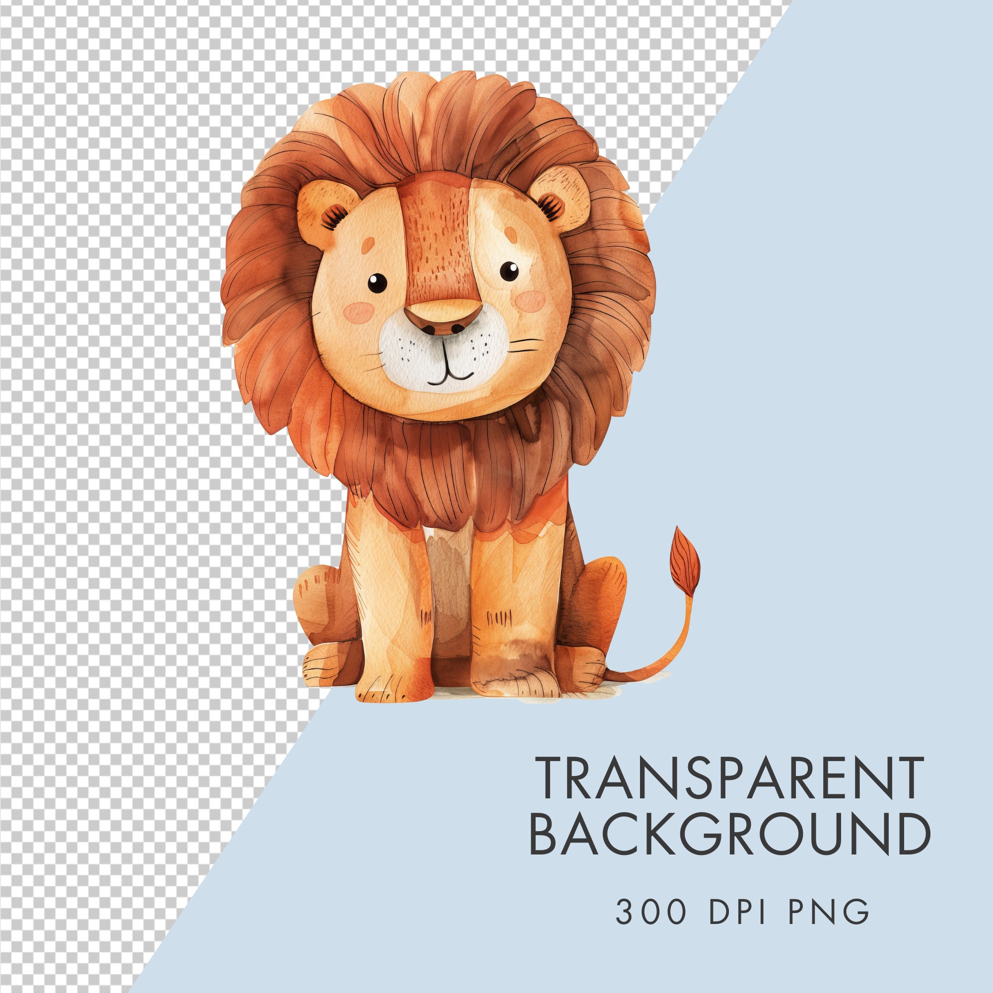 Lion Baby Shower Clipart, SINGLE IMAGE, Commercial Use, Transparent PNG ...