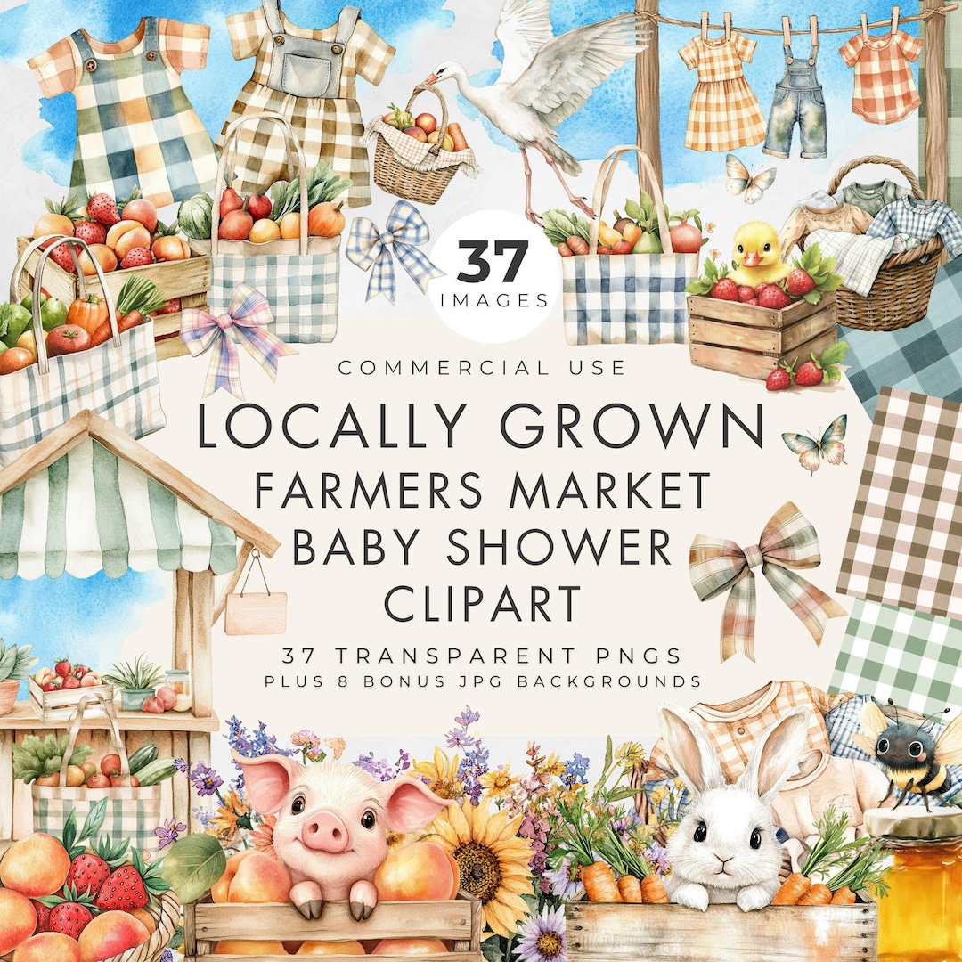 Locally Grown Clipart, Commercial Use, Baby Shower 37 Transparent PNG ...