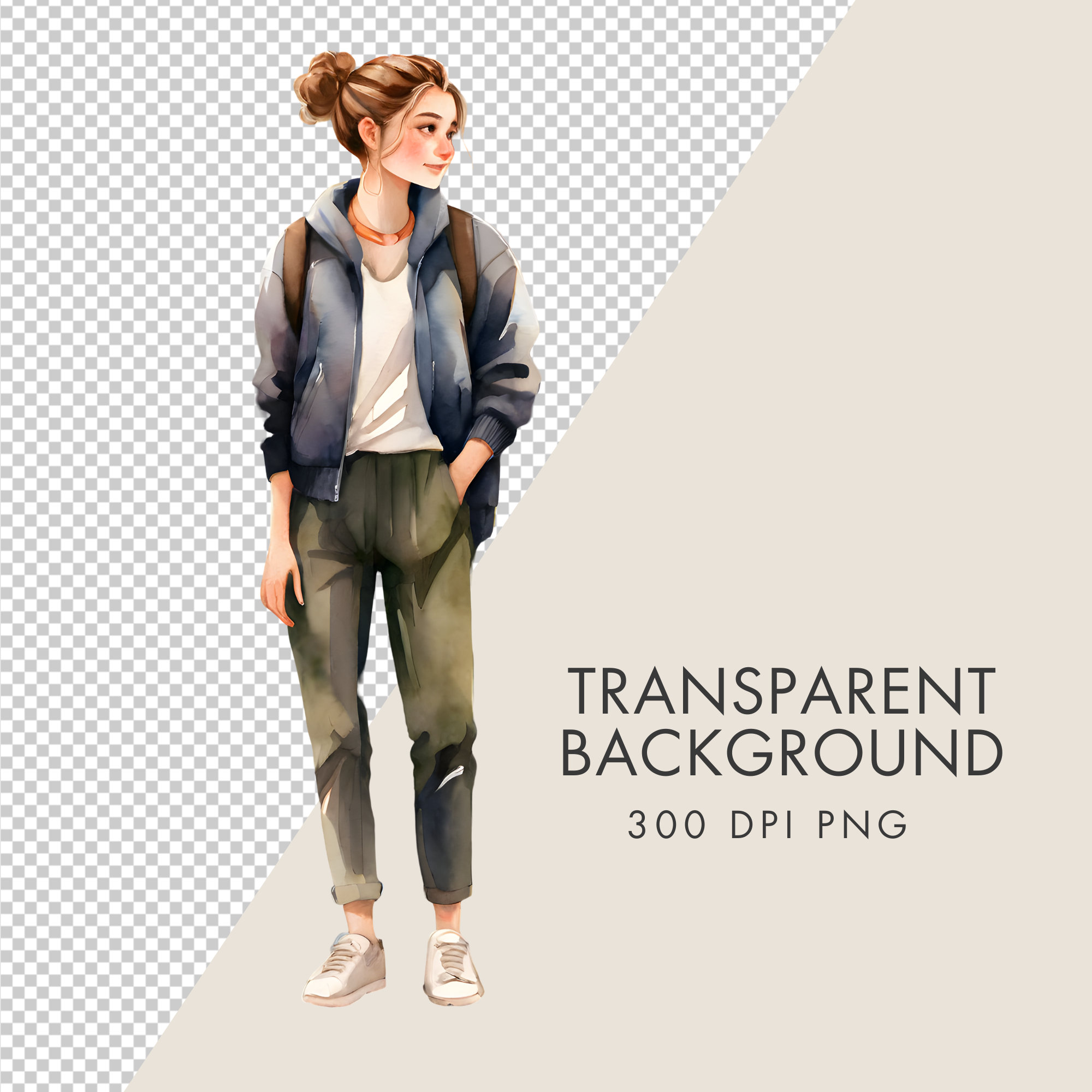 Young People Watercolor Clipart, Commercial Use, Teenagers, Teen Girl ...