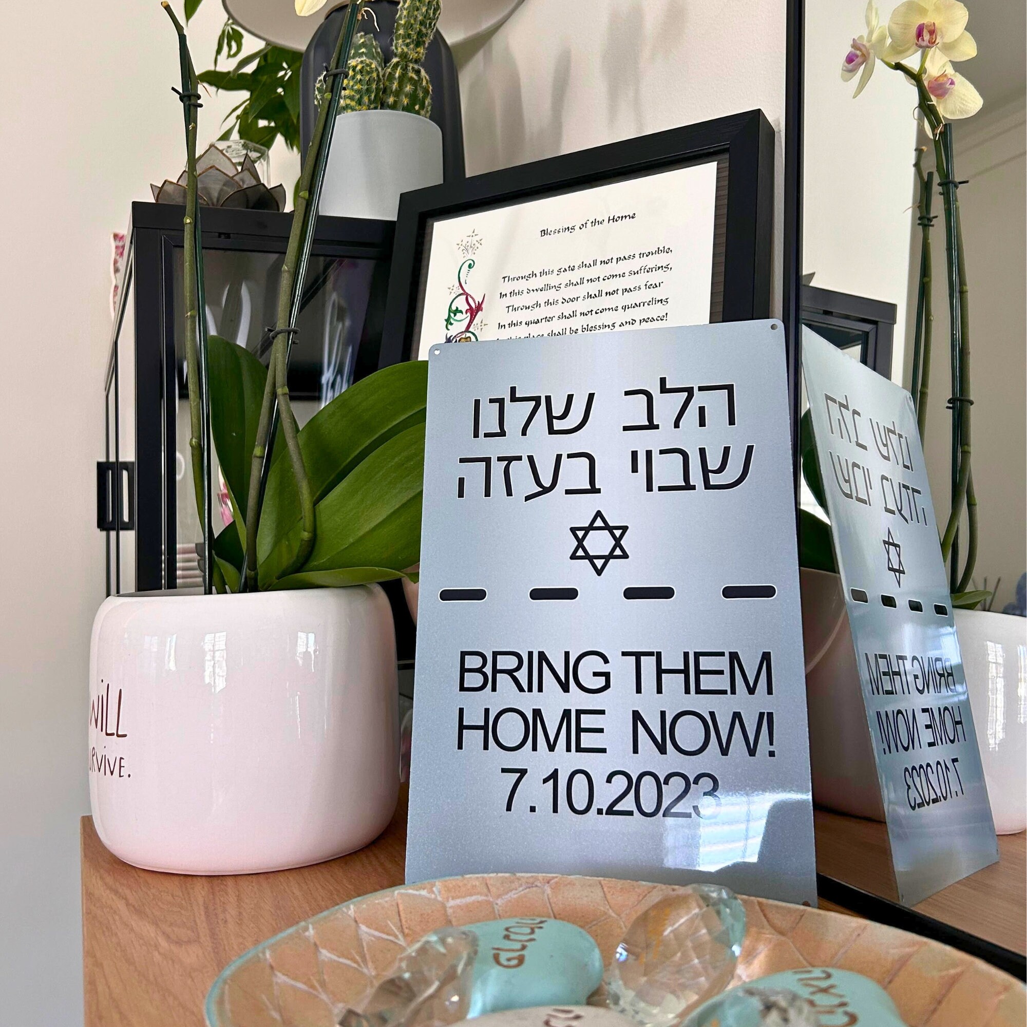 Bring Them Home Now Metal Sign for Wall, Desk, Entry our Heart is ...