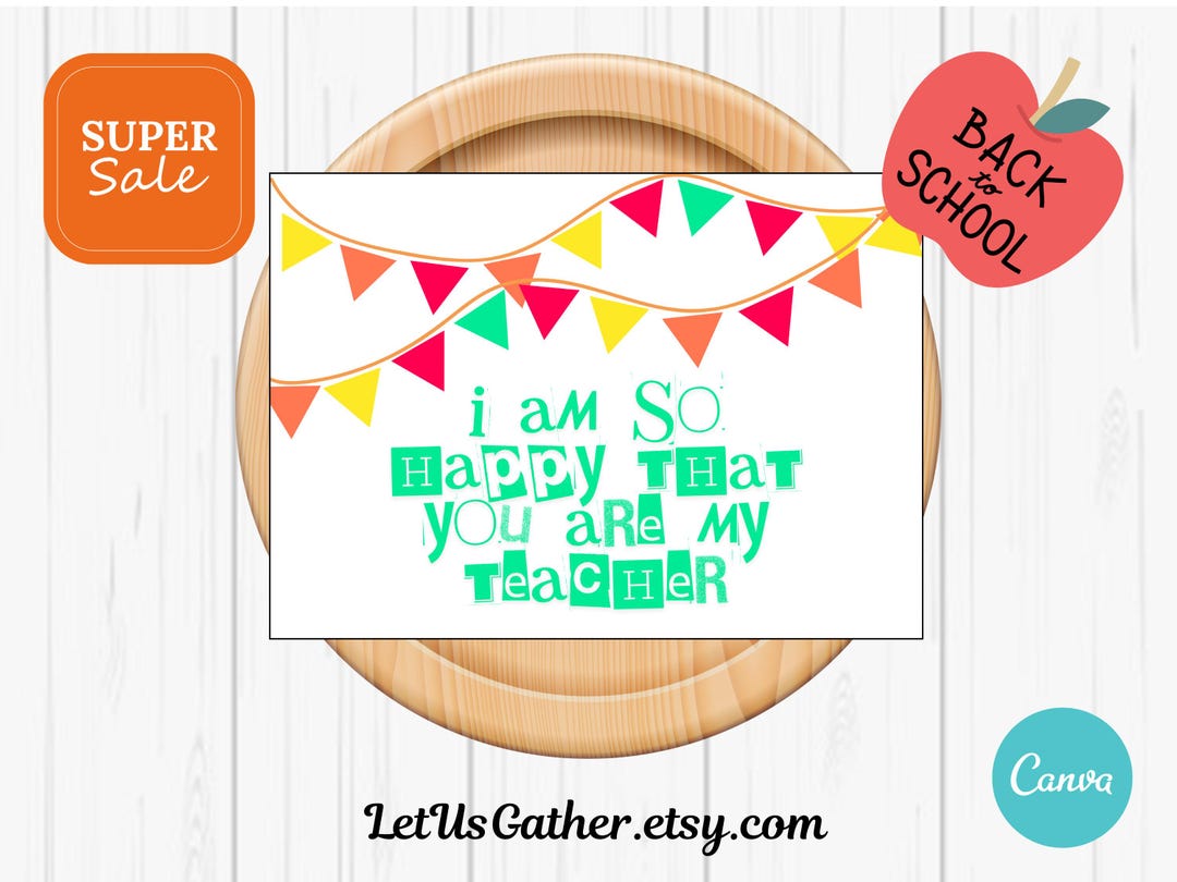 Back to School Card, New Teacher Card, First Day of School Card, Hello Teacher Card, PDF Card ...