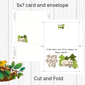 Camping Father's Day Card, Happy Campers, Printable Card (instant ...