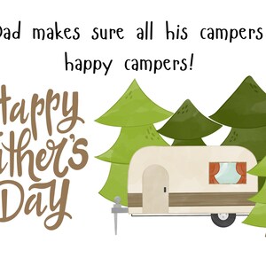 Father's Day Card. Camping Card, Printable Card, Custom Card for Him ...