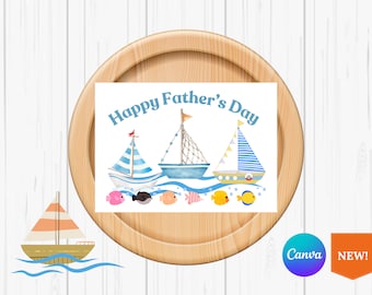 Father's Day Card, Fishing Lure Card, Printable Card, Custom Card for ...