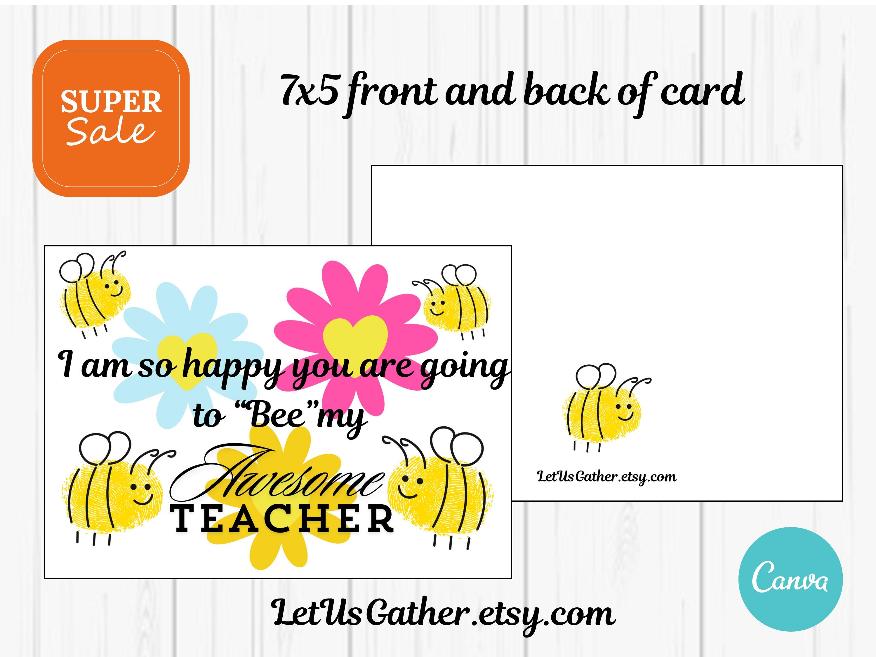 First Day of School Card, Awesome Teacher Card, Have a Great Day Card ...