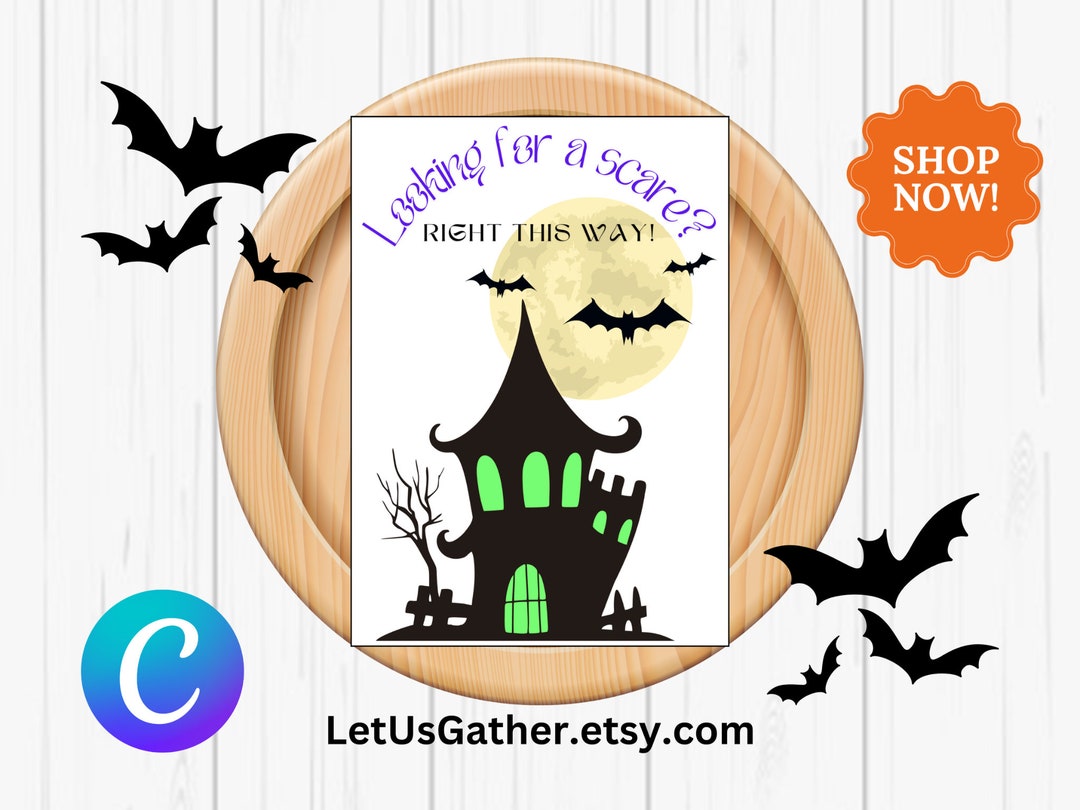 Haunted House Halloween Card, Frightful Halloween Card, Scary Card ...