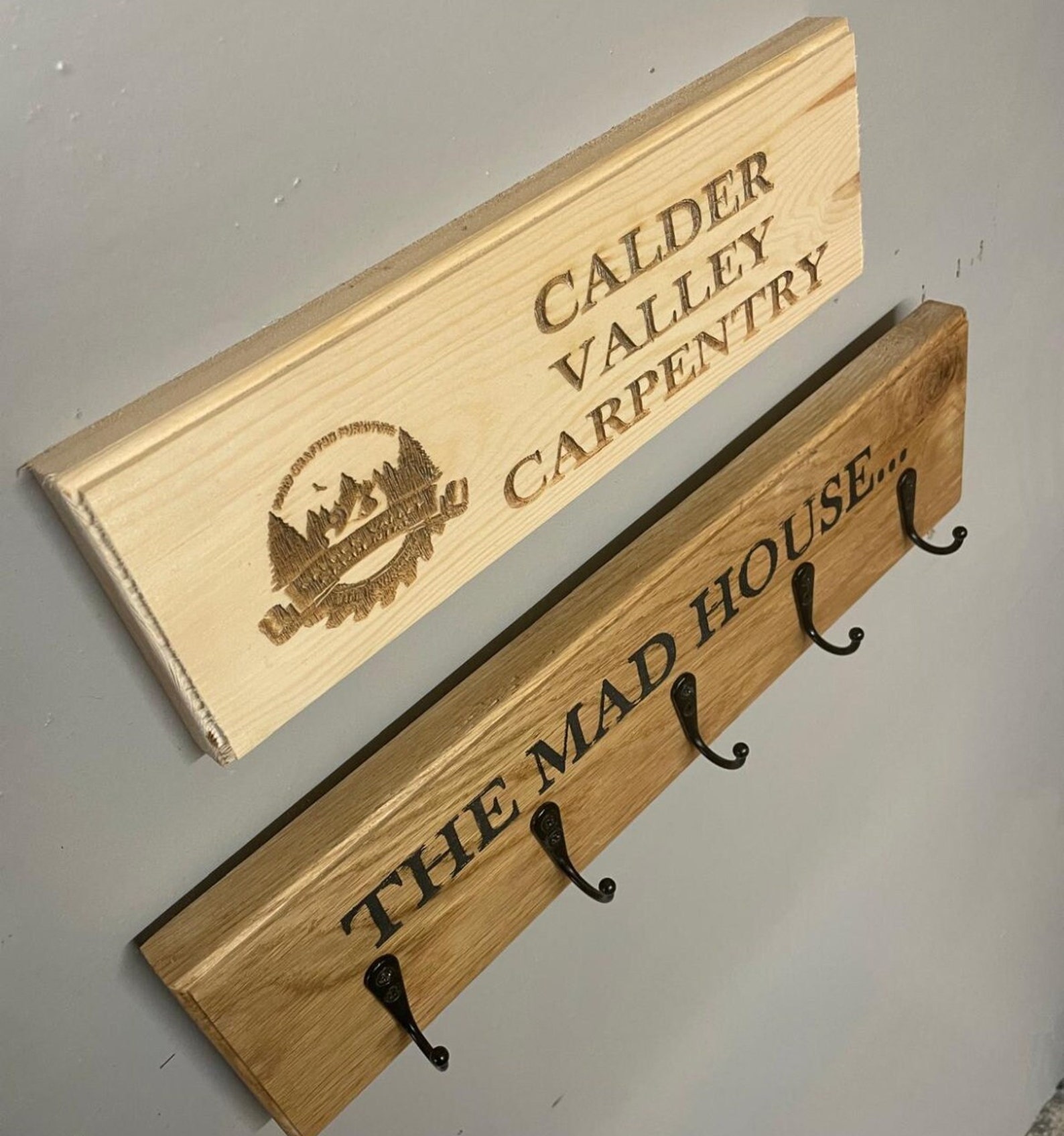 Solid Oak Key Rack Available With or Without Engraving. Multiple Sizes ...