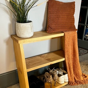 Solid Pine Shoe Rack. Unique, Sloped Design. Very Solid, Handmade ...