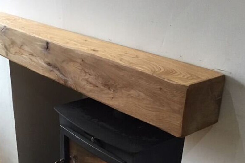 Solid Oak Mantel Beam. Heritage Oak or Walnut Finish. 90mm X 90mm X ...
