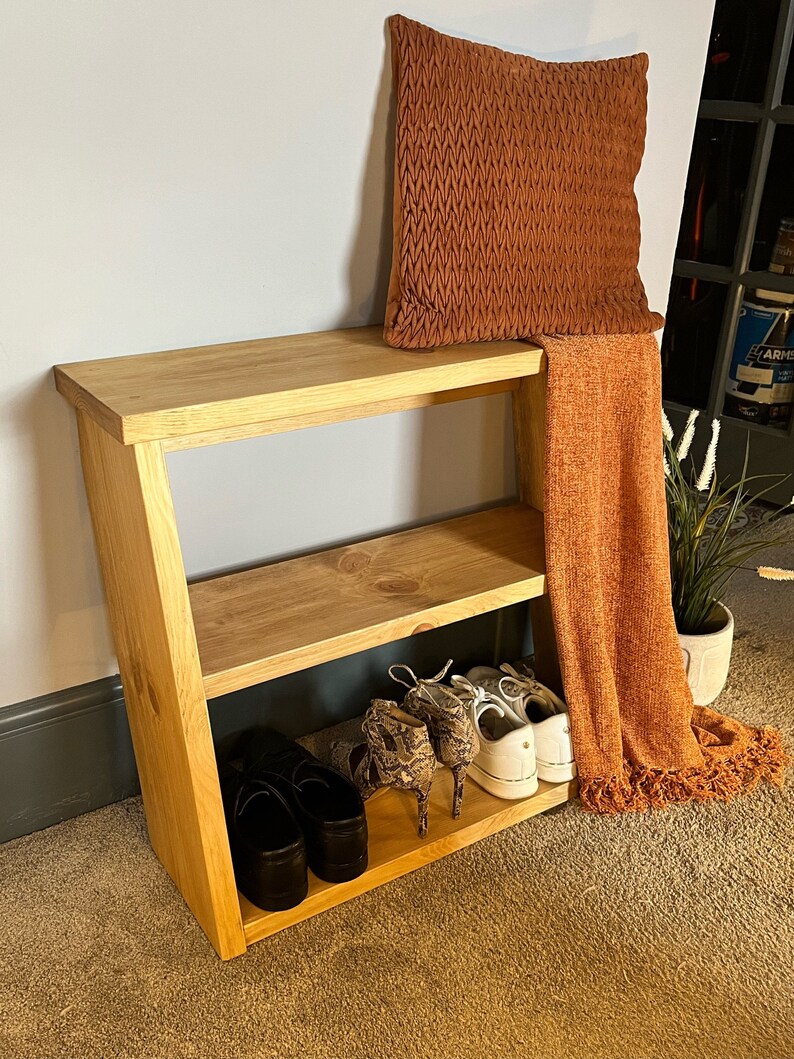 Solid Pine Shoe Rack. Unique, Sloped Design. Very Solid, Handmade ...