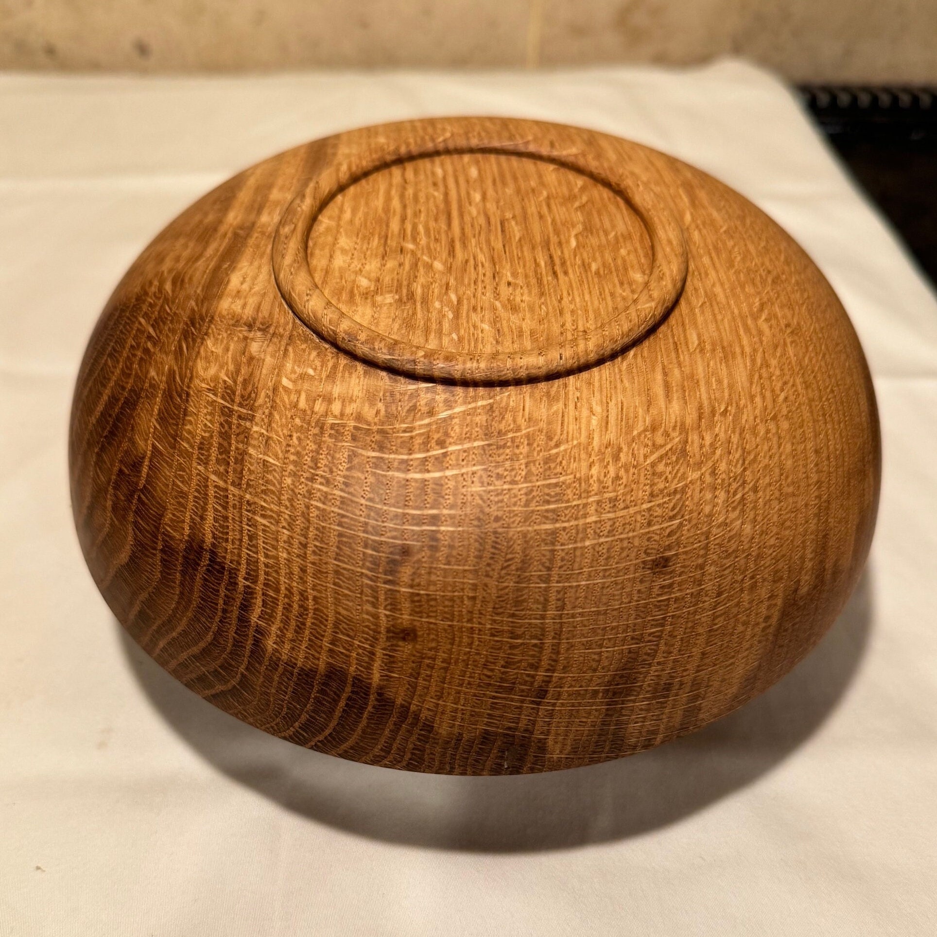 Quarter Sawn White Oak Decorative Bowl. 8 Gorgeous Figure and Medullary ...