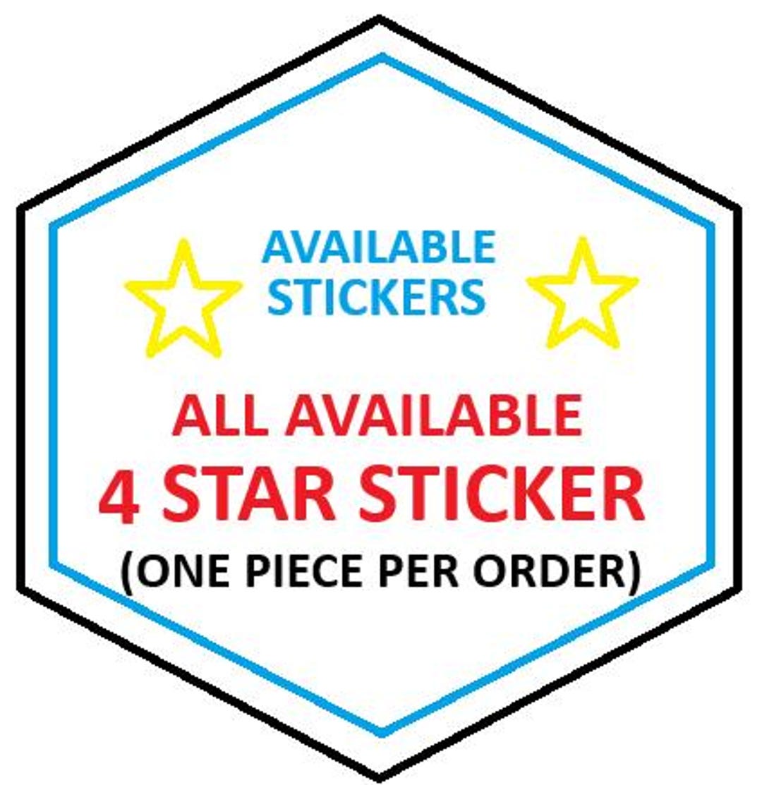 Mogo 4 Star Sticker All Available Stock ( One Piece per Order) - Etsy