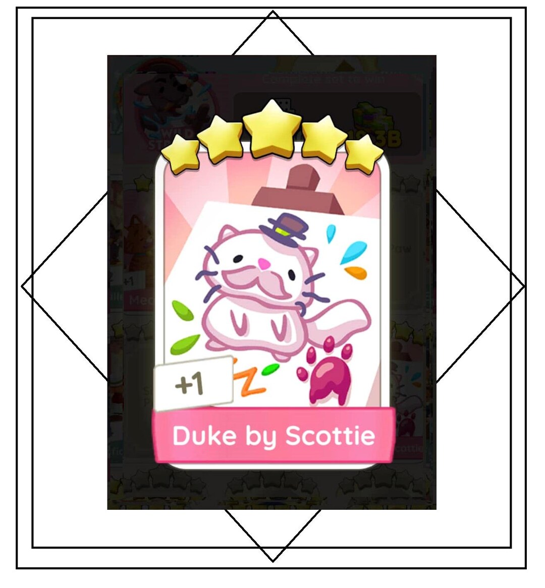Duke by Scottie, Monopoly Sticker, Available Stock, 5 STAR Sticker - Etsy