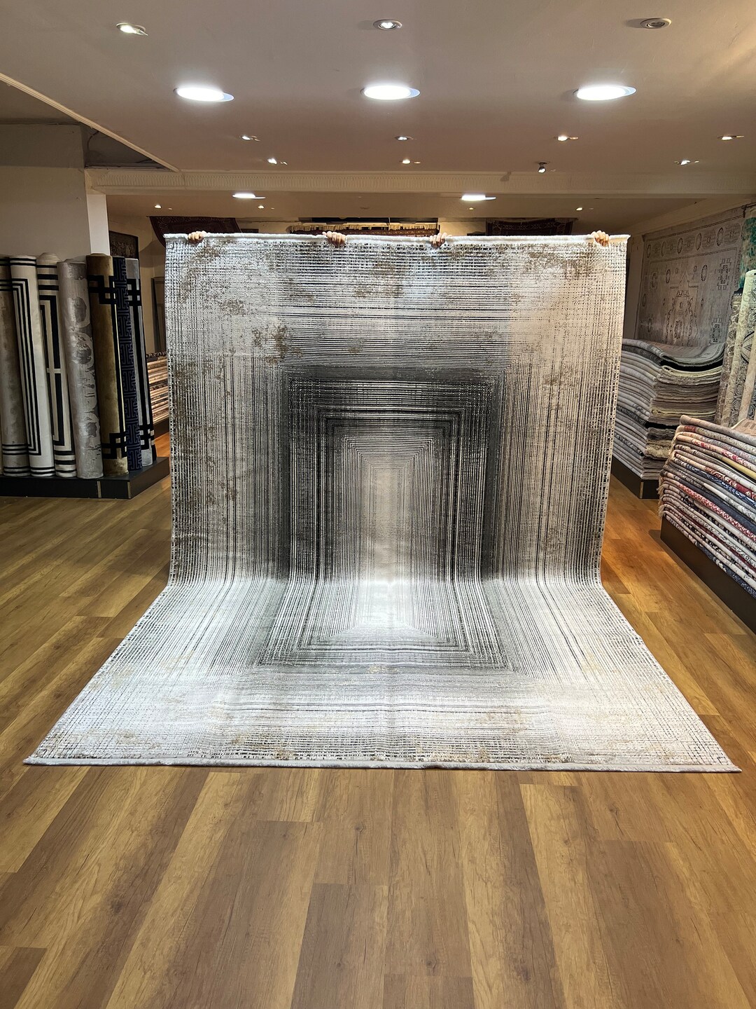 Contemporary Modern Carpet, Large Area Rug, Gray Brown Rug, 8x11 ...