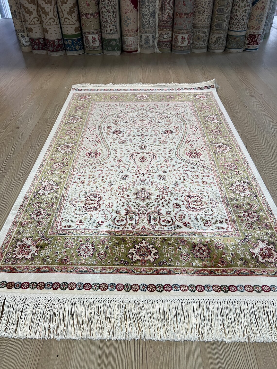 Prayer Mat, Silk Prayer Rug, Bamboo Prayer Mat, Janamaz Mat, Sajjada ...