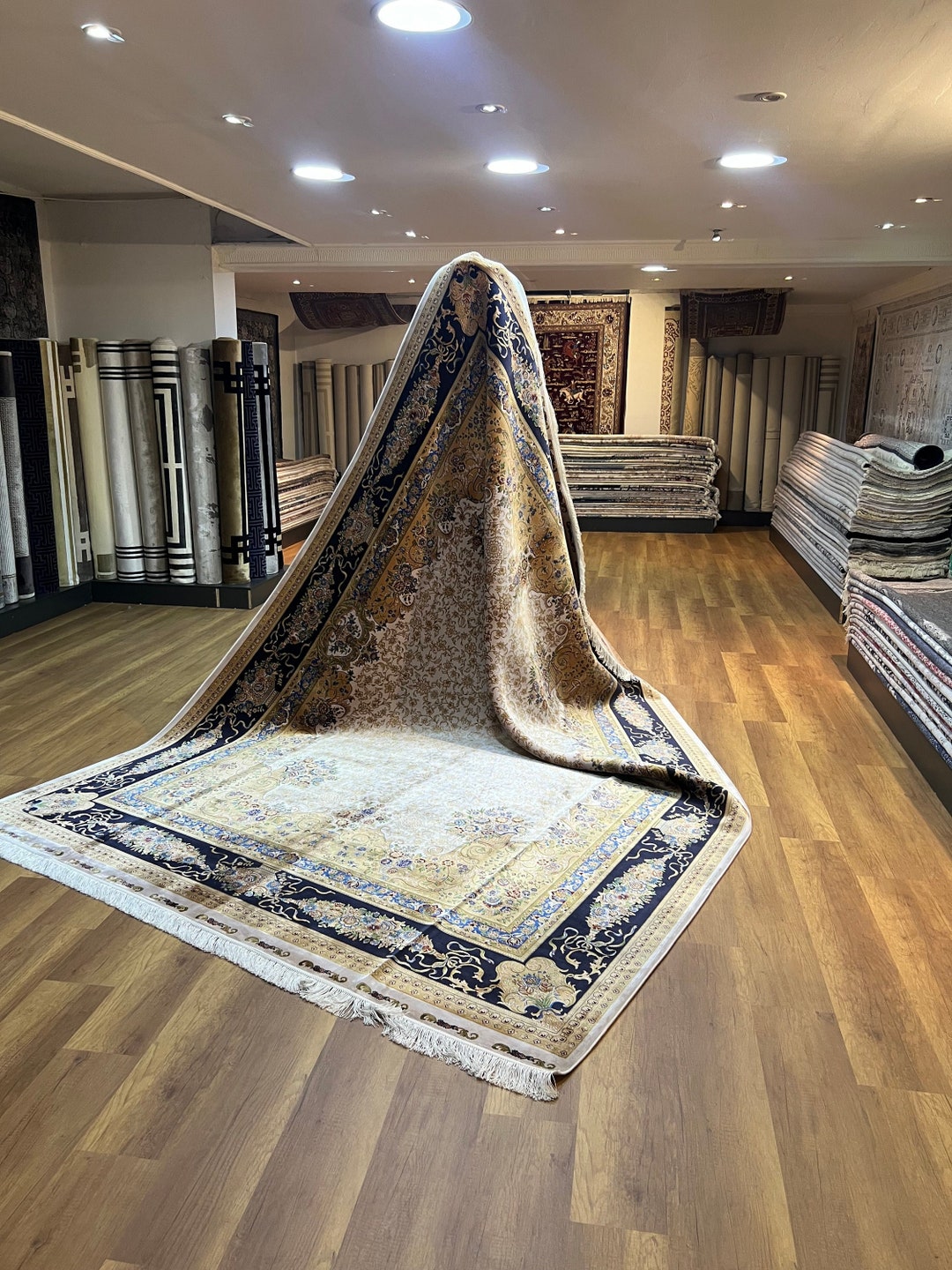 Turkish Silk Rug, 8x12 Area Rug, Soft Silk Rug, Top Quality Silk Rug ...