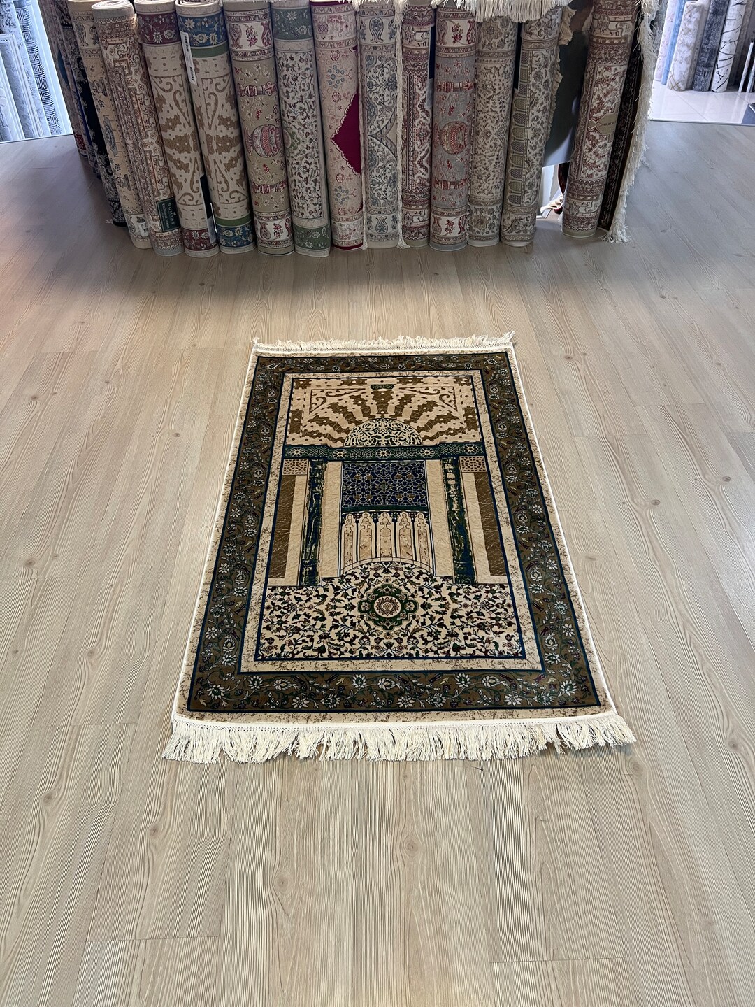 Luxury Muslim Prayer Rug, Janamaz Mat, Gift Mat, Silk Prayer Rug ...