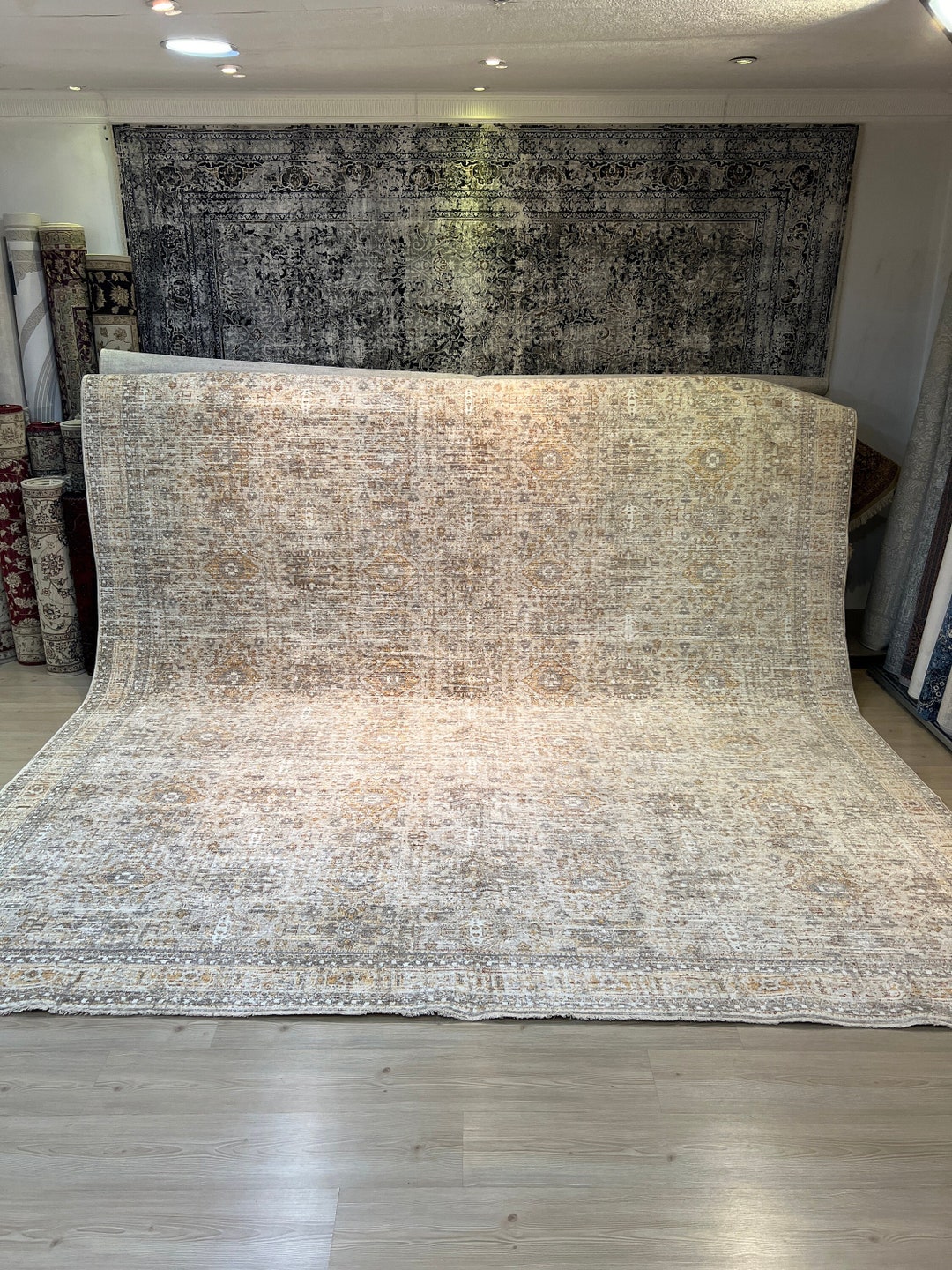 12x16 Area Rug, Oversize Yellow Rug, Extra Large Carpet, Palace Rug ...