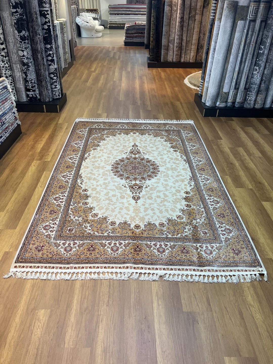 Oriental Silk Rug, Gorgeous Silk Rug, Large Silk Rug, Bamboo Silk Rug ...