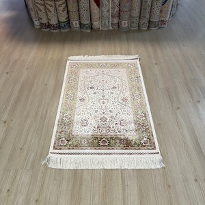 Prayer Mat, Silk Prayer Rug, Bamboo Prayer Mat, Janamaz Mat, Sajjada ...