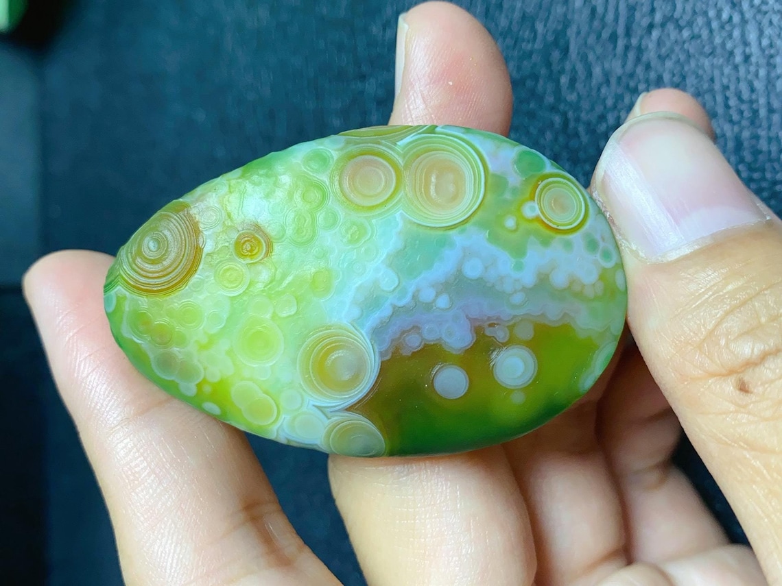 Gobi Agate Eye Agate Stone From Mongolia, Natural Desert Tumbled Palm ...