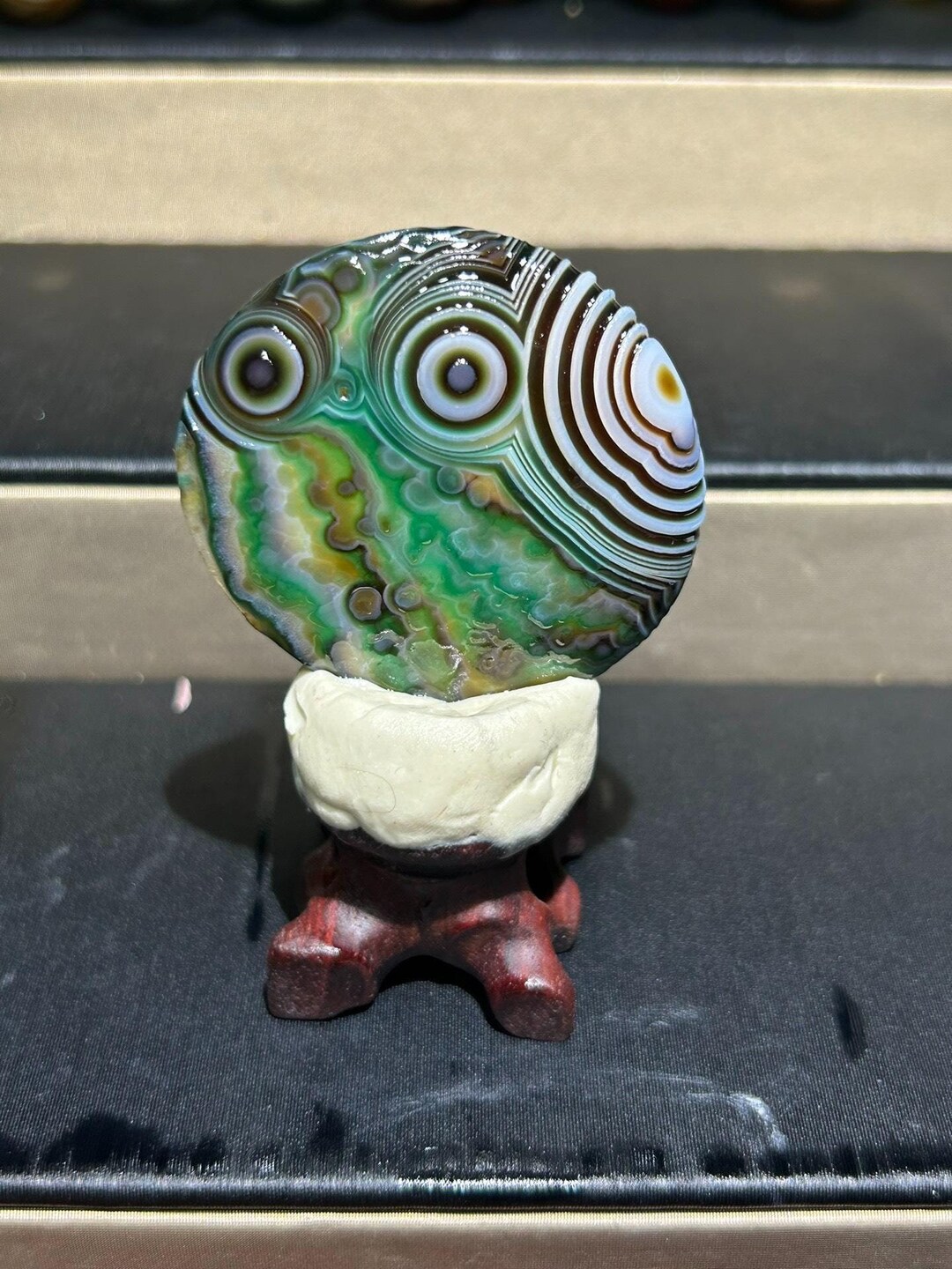 Gobi Agate Eye Agate Stone From Mongolia, Natural Desert Tumbled Palm ...