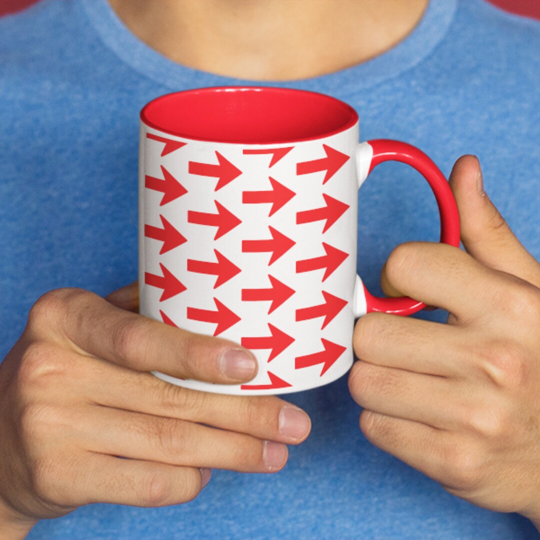 Red Arrows Comedy Ceramic Two Tone Mug Gift for Family, Friend or ...