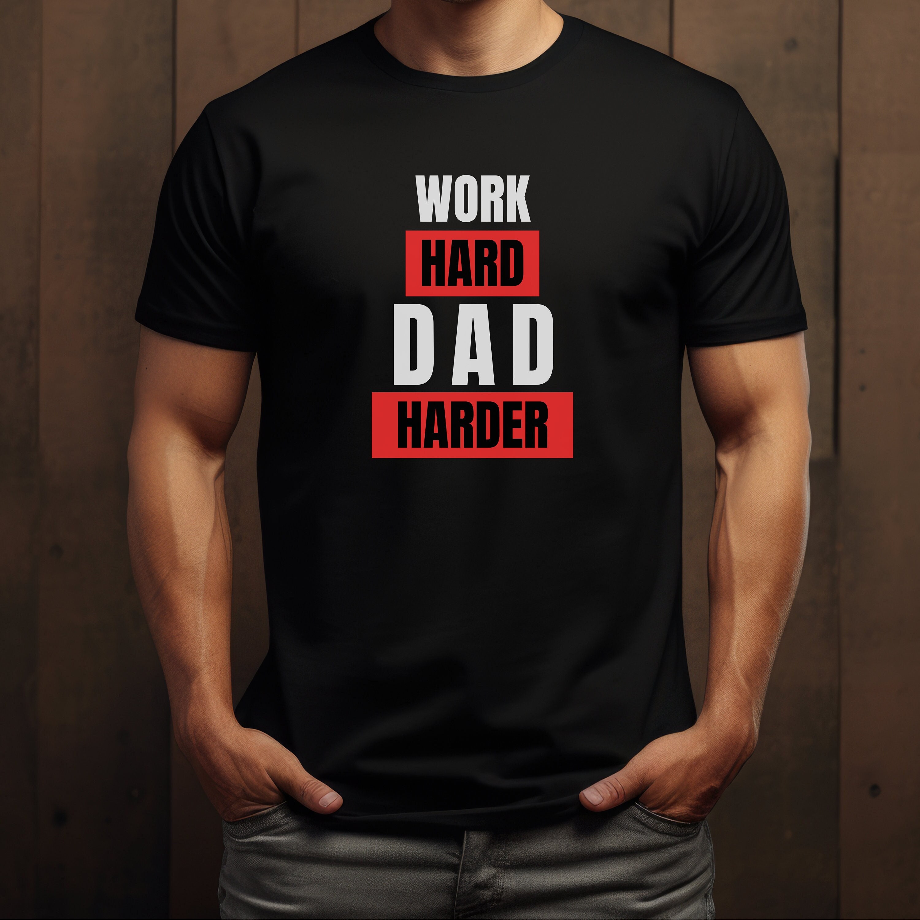 Dad Shirt Dad Harder Father's Day T-shirt - Etsy