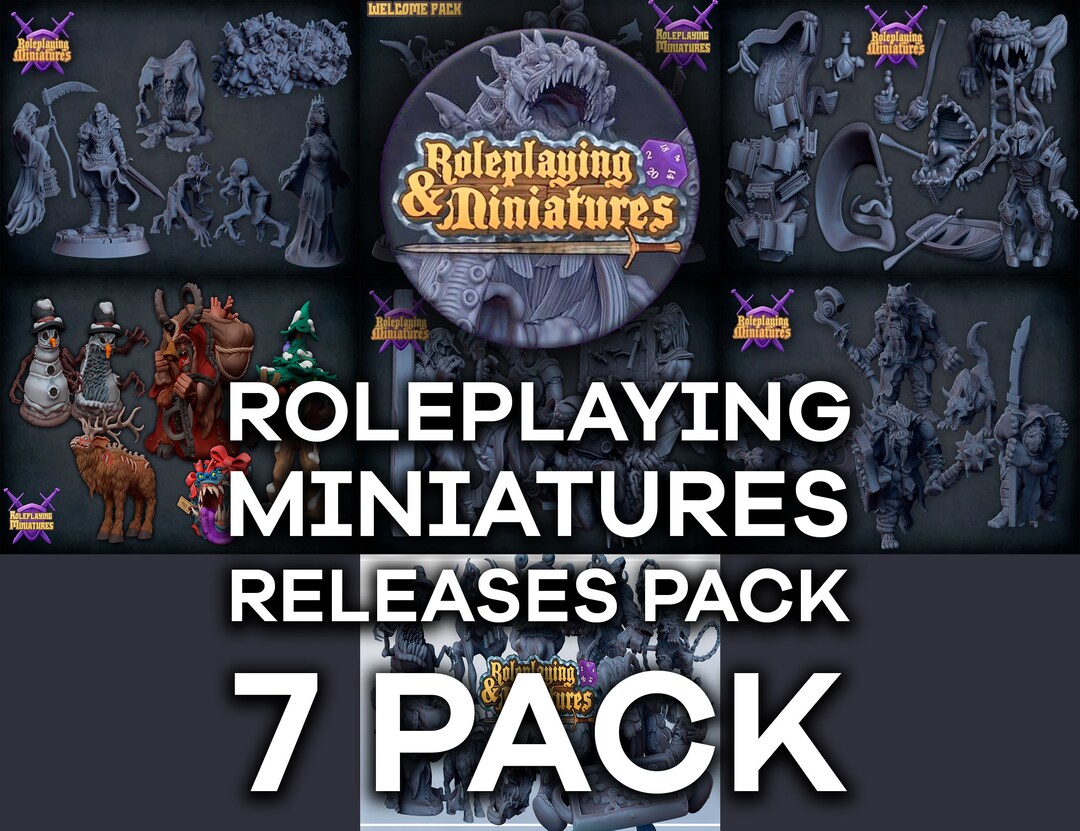 Roleplaying Miniatures 3D STL Miniatures Releases Pack Bestseller 3d ...