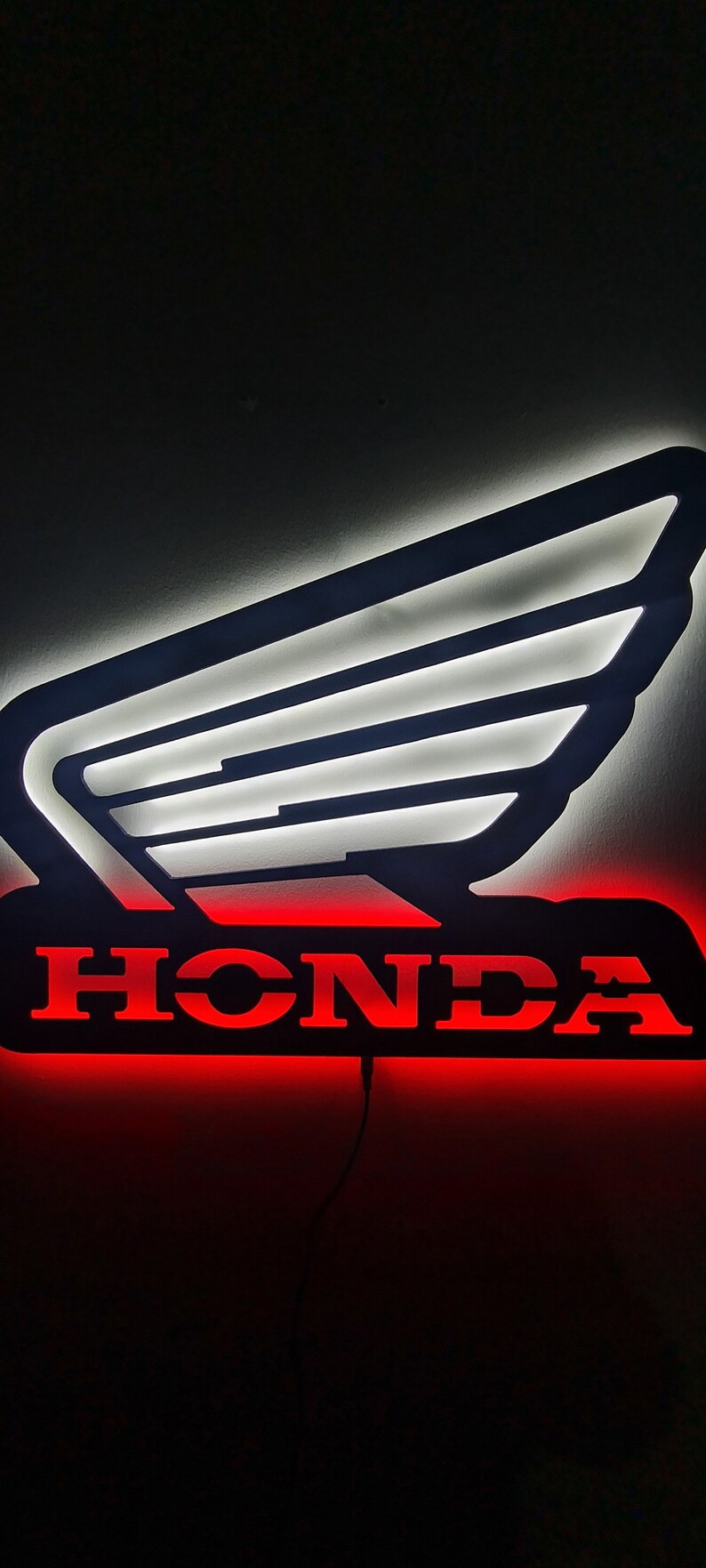 Honda LED Neon Sign Stylish and Modern Motorcycle Light Perfect Gift or ...