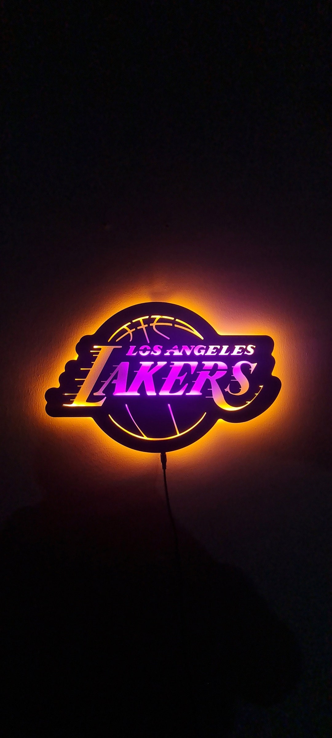 Los Angeles Lakers Basketball Team Led Lighted Sign, Lakers Sign Wall ...