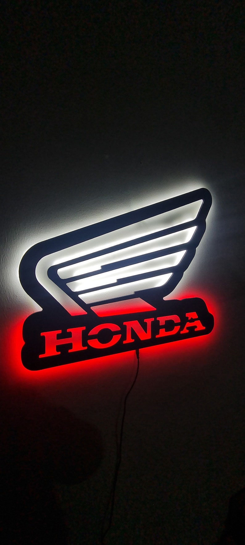 Honda LED Neon Sign Stylish and Modern Motorcycle Light Perfect Gift or ...