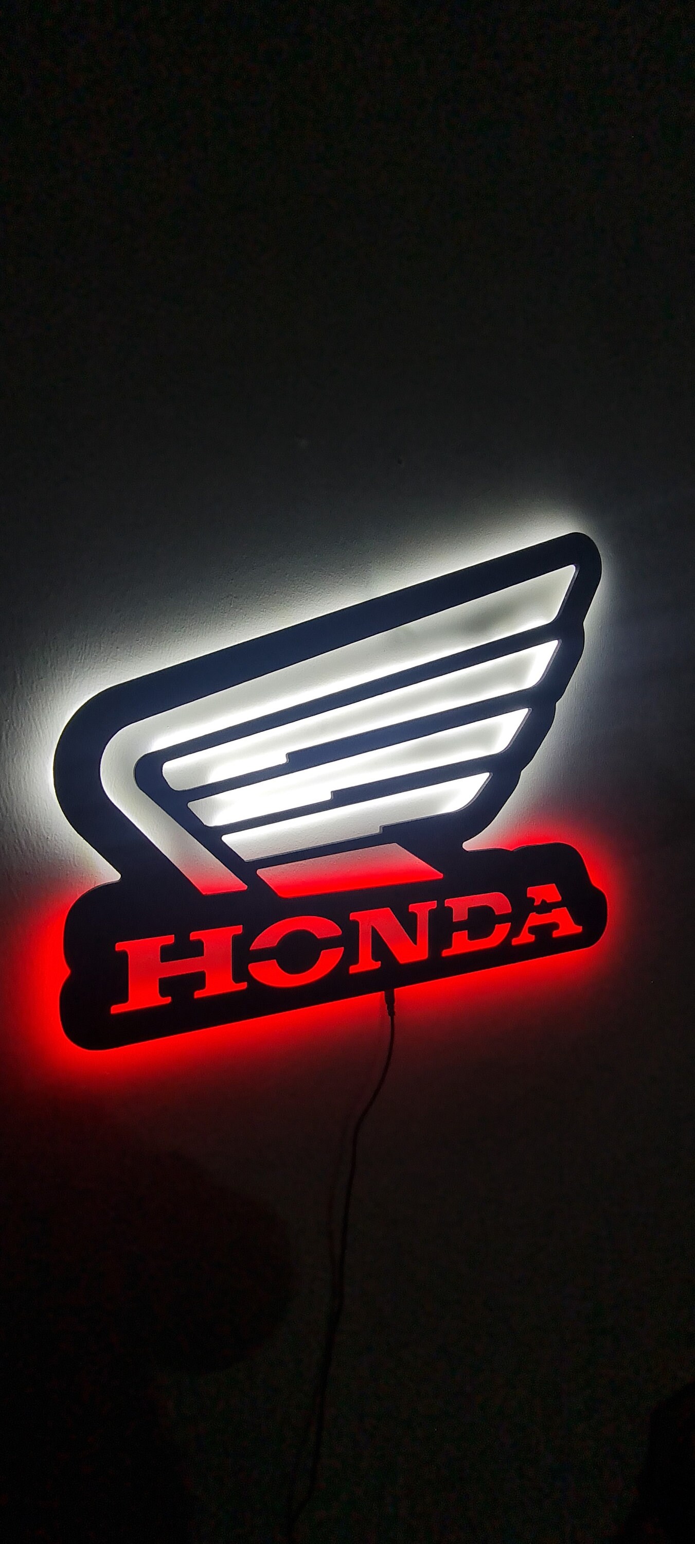 Honda LED Neon Sign Stylish and Modern Motorcycle Light Perfect Gift or ...