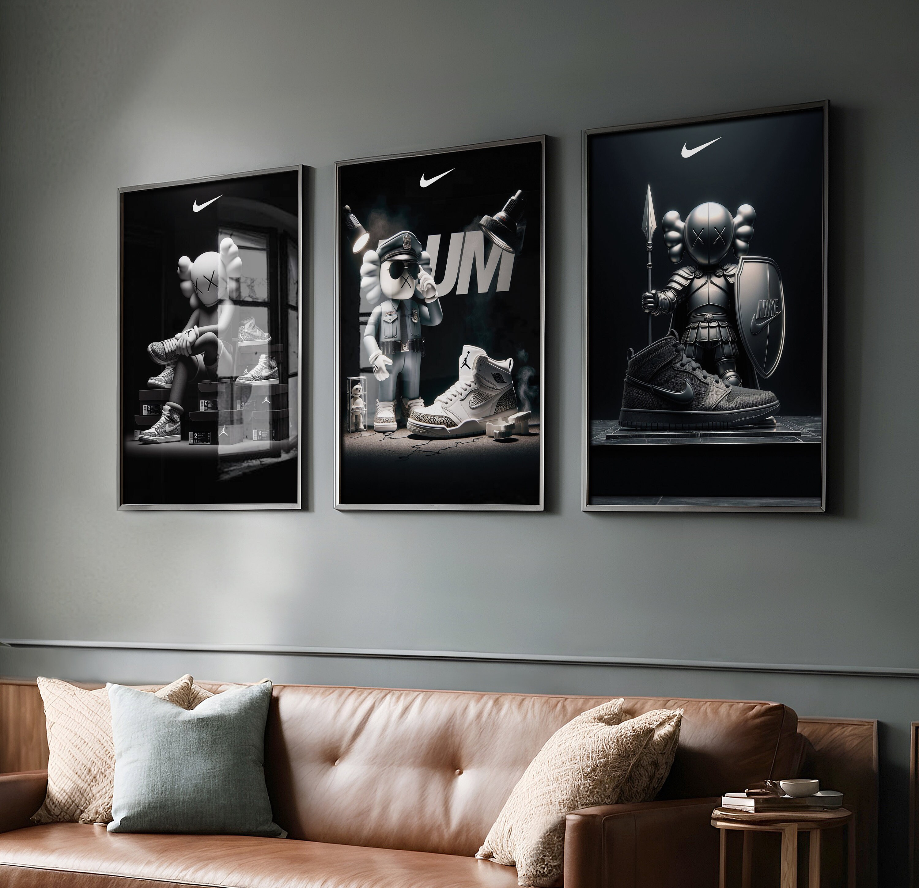 Hypebeast Figure Poster Set ,set of 3,printable KAWS Graffiti Poster ...