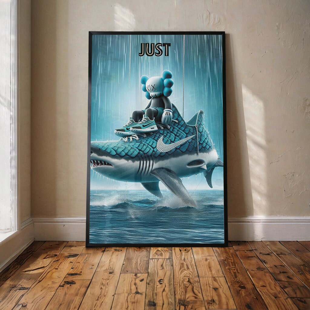 The Shark Hypebeast Figure Poster Set ,set of 3,printable KAWS Graffiti ...