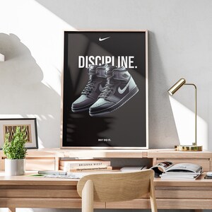 Nike Poster Motivational Quote BLACK DESIGN, Just Do It Poster, Set of ...