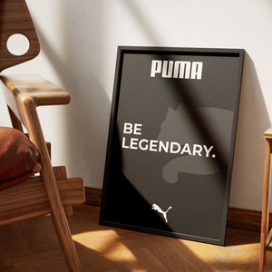 Puma Motivational Quote Poster Set: Black Design (digital Download) - Etsy