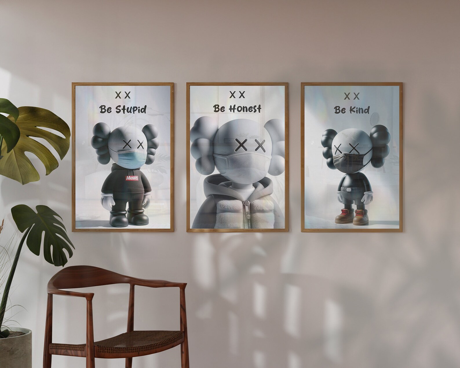 Hypebeast Figure Poster Set ,set of 3,printable KAWS Graffiti Poster ...