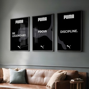 Puma Motivational Quote Poster Set: Black Design (digital Download) - Etsy