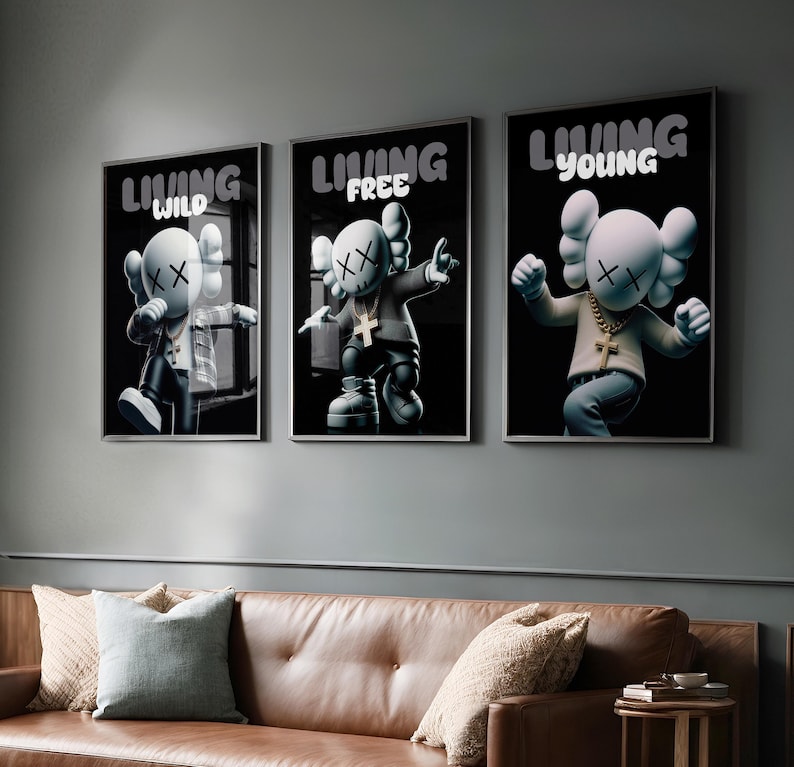 Graffiti Poster Set: Christian Hypebeast Figure Prints (digital ...